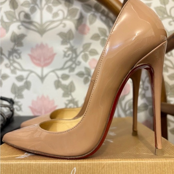 Christian Louboutin | Shoes | Christian Louboutin Beige Stiletto Heels ...
